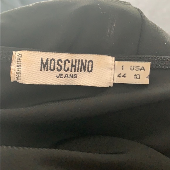Moschino | Tops | Vintage Moschino Jeans Black Top Made In Italy | Poshmark
